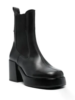 Tommy Hilfiger Chelsea 80mm Leather Chunky Boots