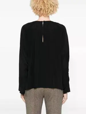 Pinko Chiffon Crepe Gathered Blouse