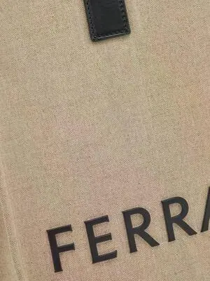 FERRAGAMO Embossed-logo Leather Tote Bag