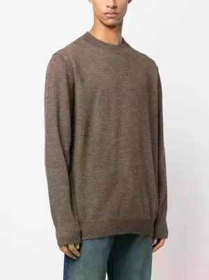MAISON MARGIELA Crew-neck Alpaca-blend Jumper - Brown