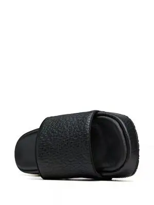 Y3 Pebbled Open-toe Slides - Black