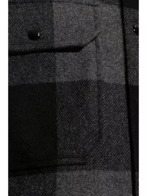 Woolrich Check-pattern Wool Shirt - Grey