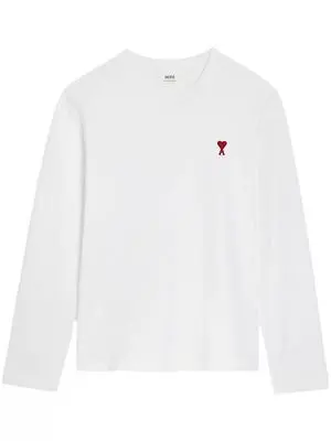 AMI Paris De Coeur Long-sleeve T-shirt - White