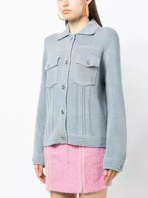 BARRIE Contrast-stitching Denim-effect Jacket