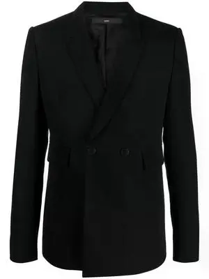 SAPIO Double-breasted Wool-cotton Blazer