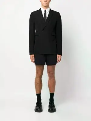 SAPIO Double-breasted Wool-cotton Blazer