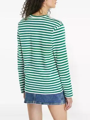 Play Comme Des Garcon Logo-patch Cotton T-shirt - Green