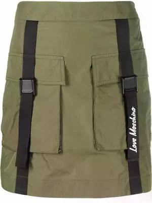 Moschino Pocket-detail Mini Skirt - Green