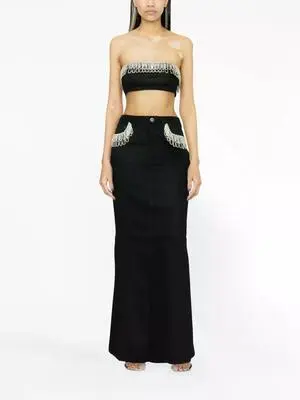 ROTATE BY BIRGER CHRISTENSEN Crystal-embellished Bandeau Top