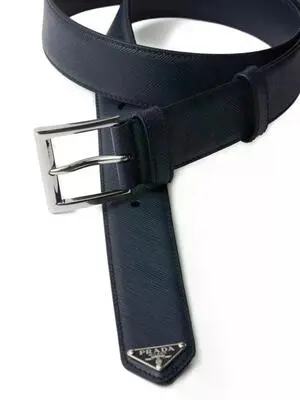 Prada Saffiano Leather Belt - Blue
