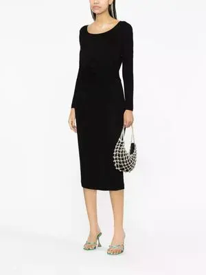 Alberta Ferretti Draped Midi Dress