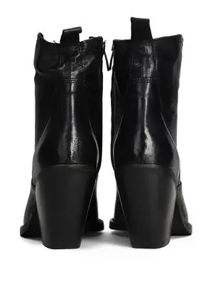 METISSE Leather High Block Heel Boots