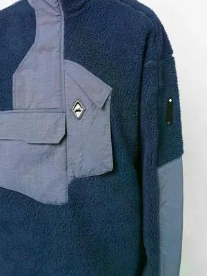A-COLD-WALL* Bonded Axis Panelled Fleece Jacket - Blue