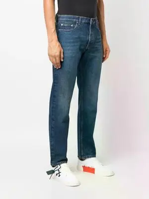 Off-White Stonewashed Straight-leg Jeans - Blue