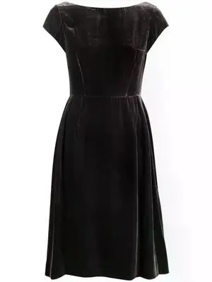 Aspesi Velvet-effect Cap-sleeve Dress