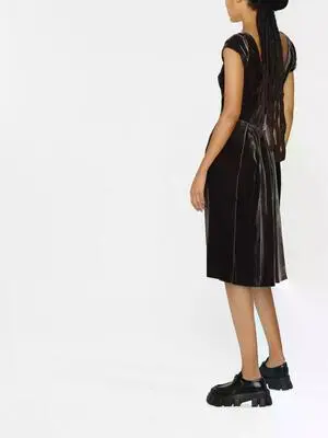 Aspesi Velvet-effect Cap-sleeve Dress