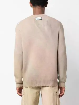 Philipp Plein Skull Patterned Intarsia Knit Sweatshirt