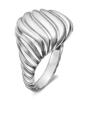 David Yurman Sterling Sculpted Cable Pinky Ring - Silver