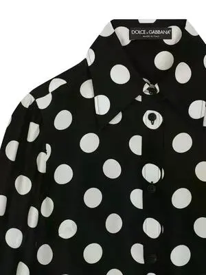 Dolce & Gabbana Polka-dot Silk Twill Shirt
