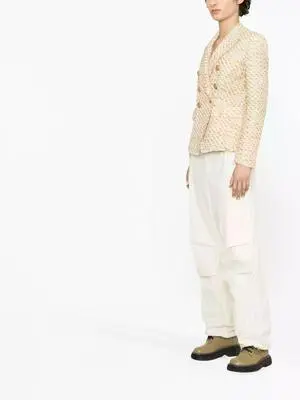Balmain Double-breasted Tweed Blazer - Neutrals