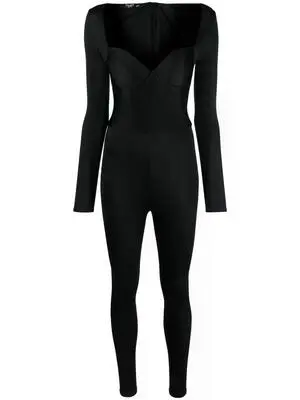 NOIRE SWIMWEAR Sweetheart Neck Stretch Jumpsuit - Black