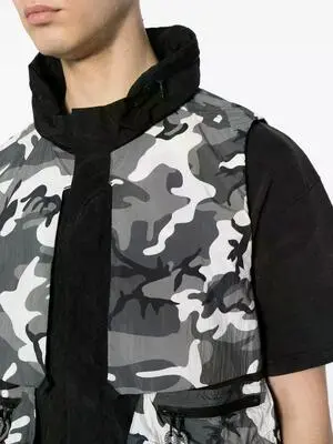 MOSTLY HEARD RARELY SEEN Camouflage Print Layered Gilet