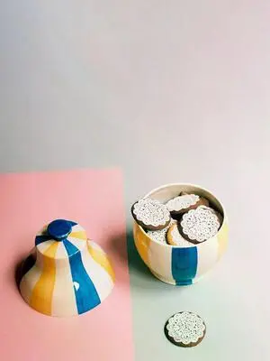 HAY Sobremesa Striped Cookie Jar