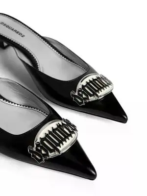 Dsquared2 35mm Logo-plaque Leather Mules