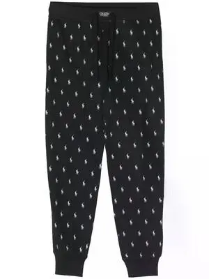 Polo Ralph Lauren Polo Pony Print Cotton Joggers - Black