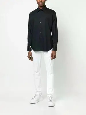 BILLIONAIRE Silver Cut Cotton Shirt
