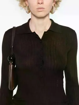 Attico Logo-appliqué Cashmere Sweater - Brown