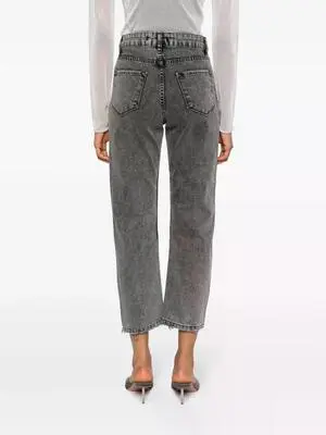 ANA RADU Crystal-embellished Cropped Jeans