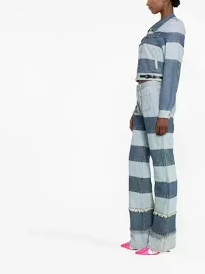 Andersson Bell Mahina Patchwork-striped Denim Jacket