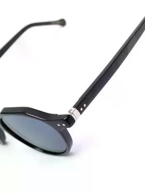 LESCA Round-frame Sunglasses - Black
