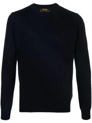 MOORER Crew-neck Silk-blend Jumper