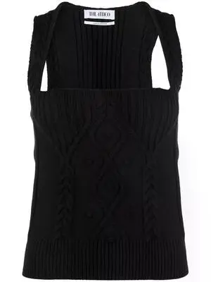 Attico Sofia Knitted Sleeveless Top