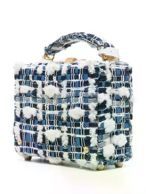 Thom Browne Mini Denim Pouf Tweed Bag - Blue