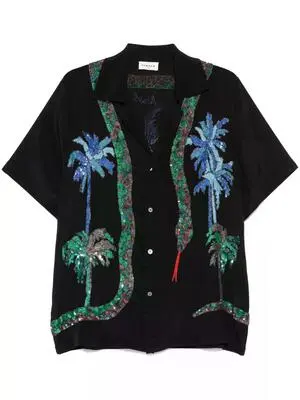 P.a.r.o.s.h Embellished Shirt - Black
