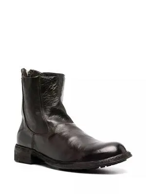 Officine Creative Round Toe Leather Boots