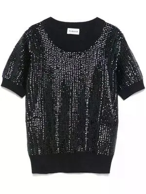 P.a.r.o.s.h Sequin-embellished T-shirt - Blue