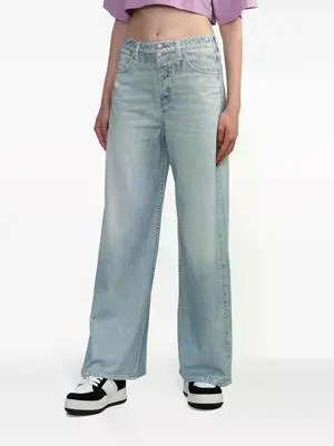 Rag & Bone Mid-rise Wide-leg Jeans - Blue