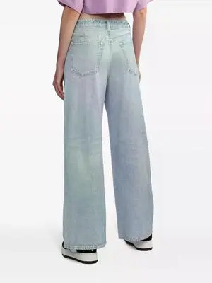 Rag & Bone Mid-rise Wide-leg Jeans - Blue