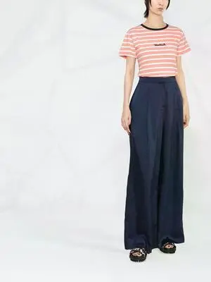 Woolrich Logo-embroidered Striped T-shirt