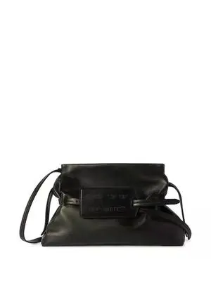 Off-White Leather Clutch With Zip Tie Tag