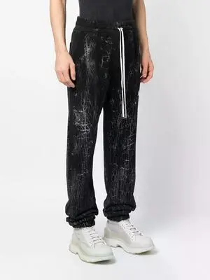 Amiri Cracked-dye Logo Track Pants