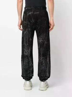 Amiri Cracked-dye Logo Track Pants