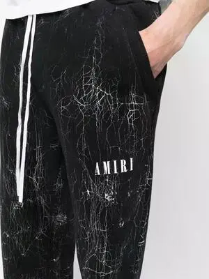 Amiri Cracked-dye Logo Track Pants