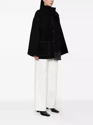 TOTEME Scarf-detail Coat - Black
