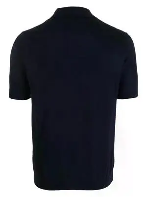 BALLANTYNE Short-sleeve Cotton Polo Shirt - Blue
