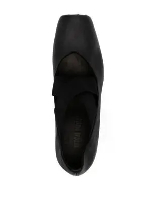 UMA WANG Leather Ballerina Shoes - Black